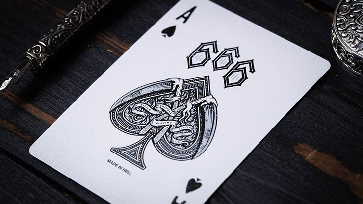 666 (Silver Foil) Playing Cards by Riffle Shuffle - Murphy's Magic ...