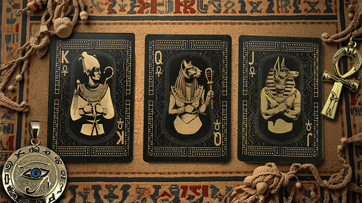 Egypt Mythology Black Edition (Pharaoh, Dark Gray) Playing Cards ...