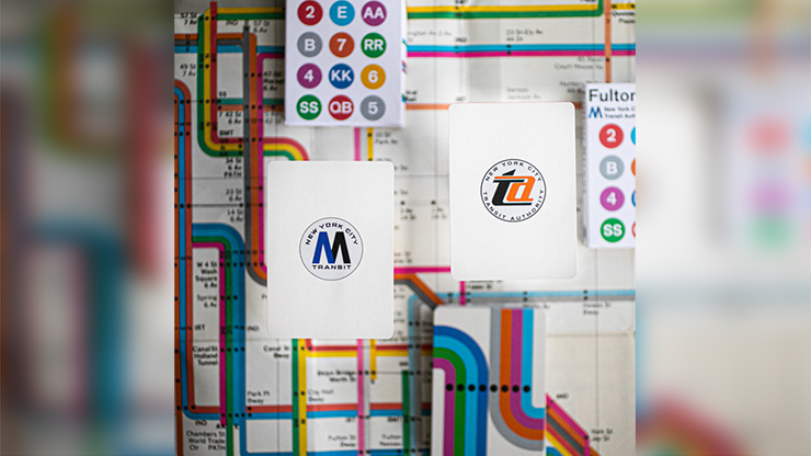 WHITE EDITION FULTON STREET MTA PLAYING CARDS (1972 VIGNELLI MAP ...