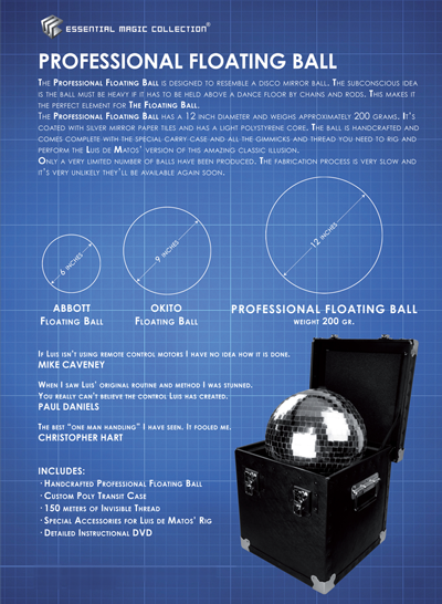 Professional Floating Ball by Luis de Matos - Trick - Murphy's Magic ...